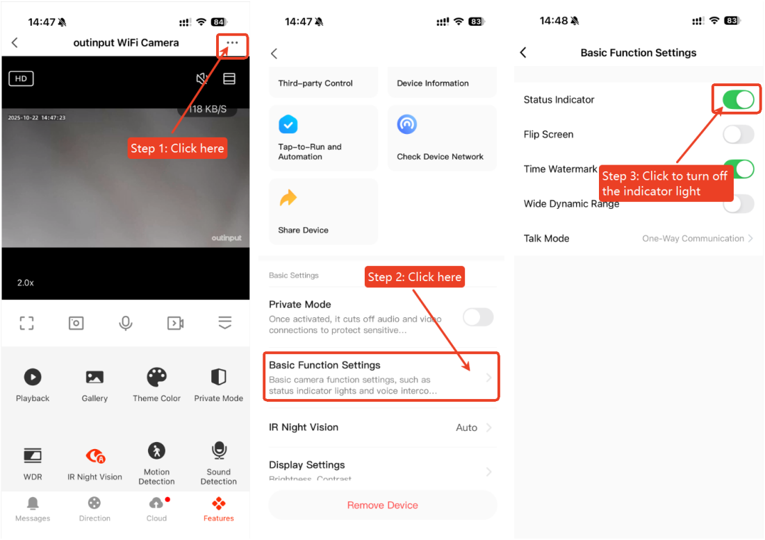 Indicator Status – outinput